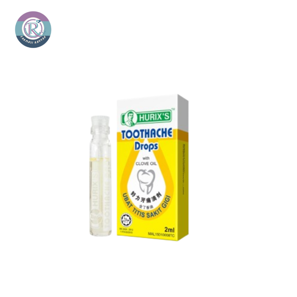 Hurix's Toothache Drop With Clove Oil [Ubat Titis Sakit Gigi] 2ml ...