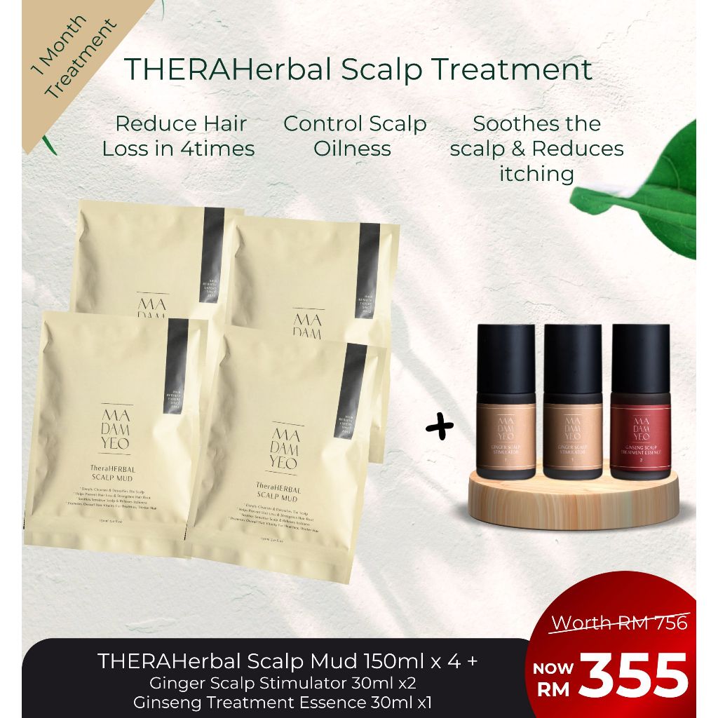 Madam Yeo THERAHerbal Scalp Mud Combo B【Deep Cleansing Therapy - Anti ...