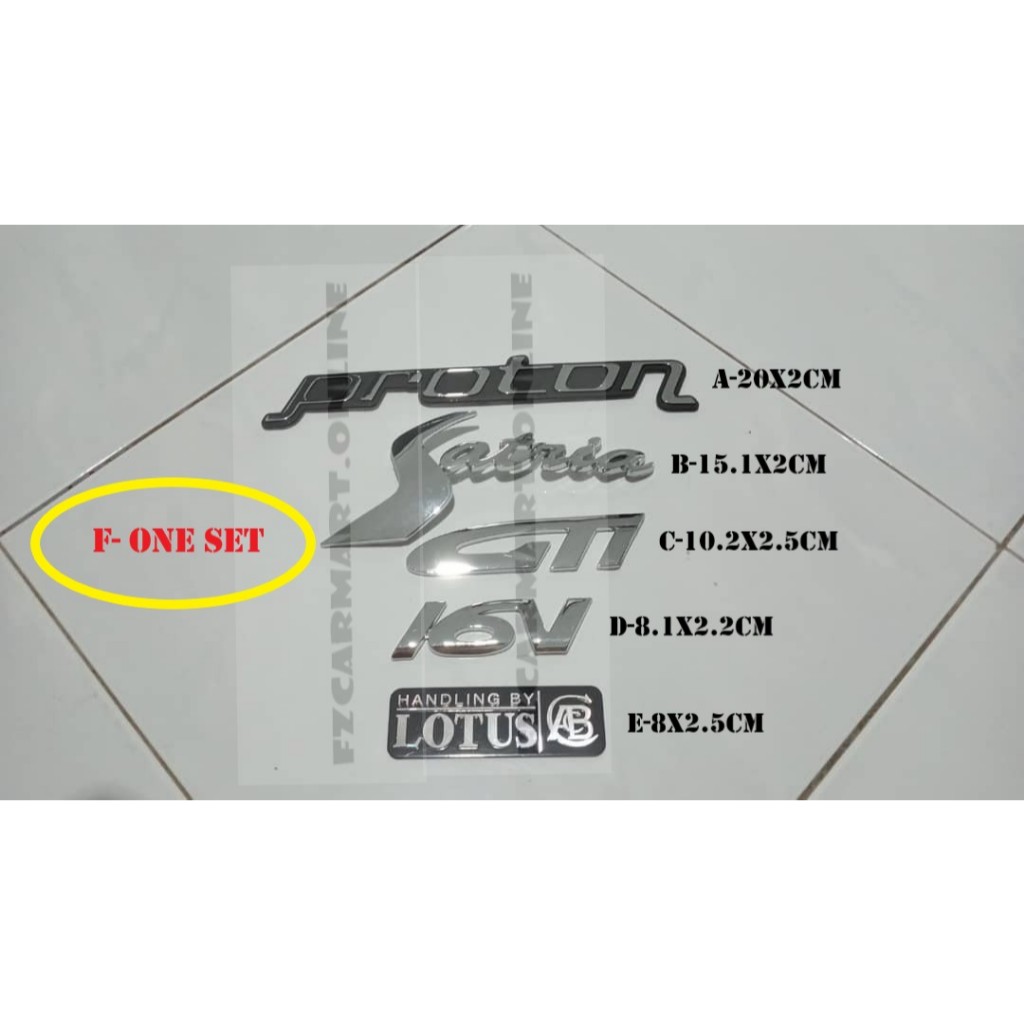 PROTON SATRIA GTI EMBLEM LOGO - (ABS) | Shopee Malaysia