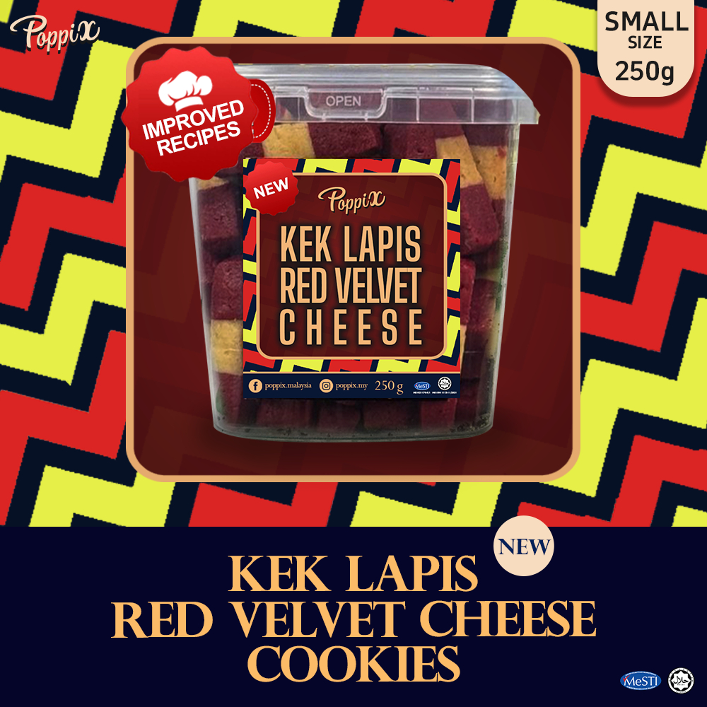 Poppix’s Borneo Kek Lapis Red Velvet Cheese Cookies Bucket 🍪The Borneo ...