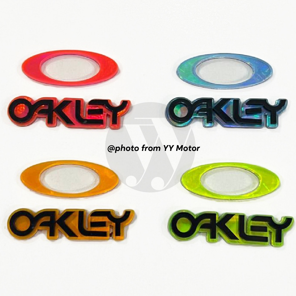 Oakley logo timbul pantul cahaya two layer amblem papan arcylic ...