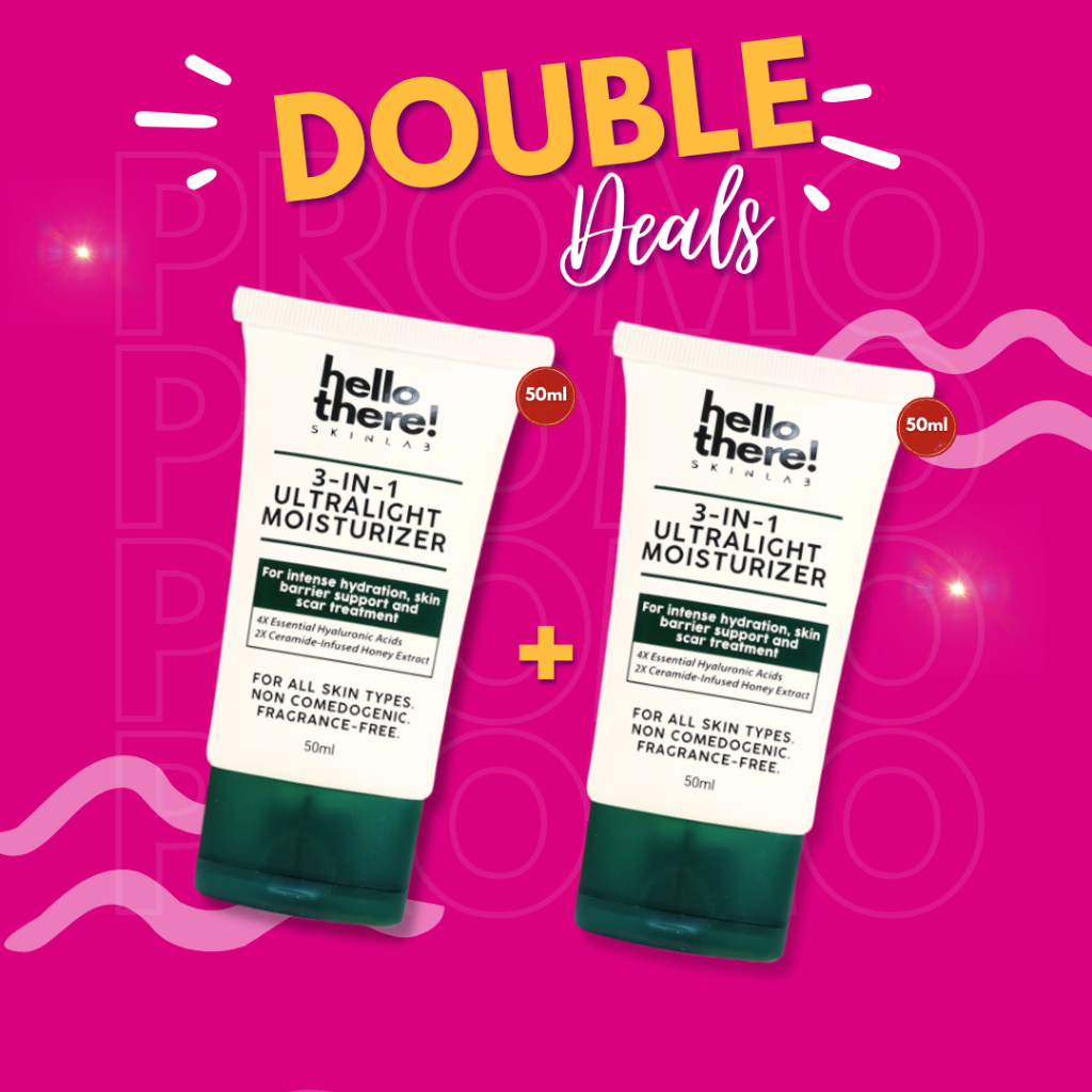 [2M] 2pcs HELLOTHERE 3in1 Ultralight Moisturizer 50ml (Kulit Gatal ...