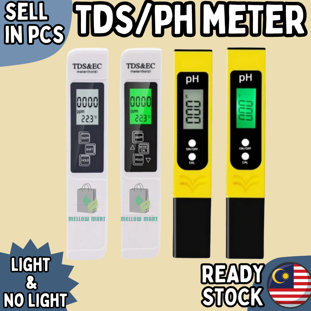 MELLOWMART Portable Digital PH Meter Water Purity TDS EC Filter Meter ...