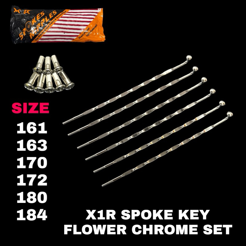 X1R/PROTAPER RIM SPOKE LIDI FLOWERS CHROME | Shopee Malaysia