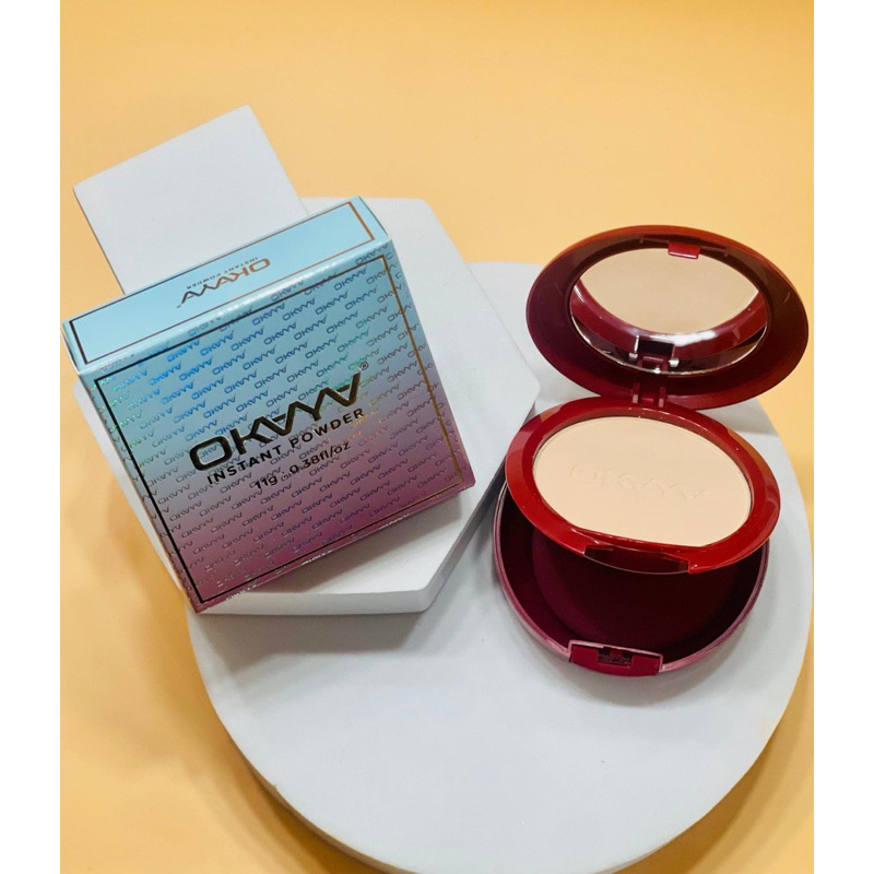 🎁OKAYA INSTANT POWDER COMPACT POWDER FULL COVERAGE FAV MUA BELLAZ ...