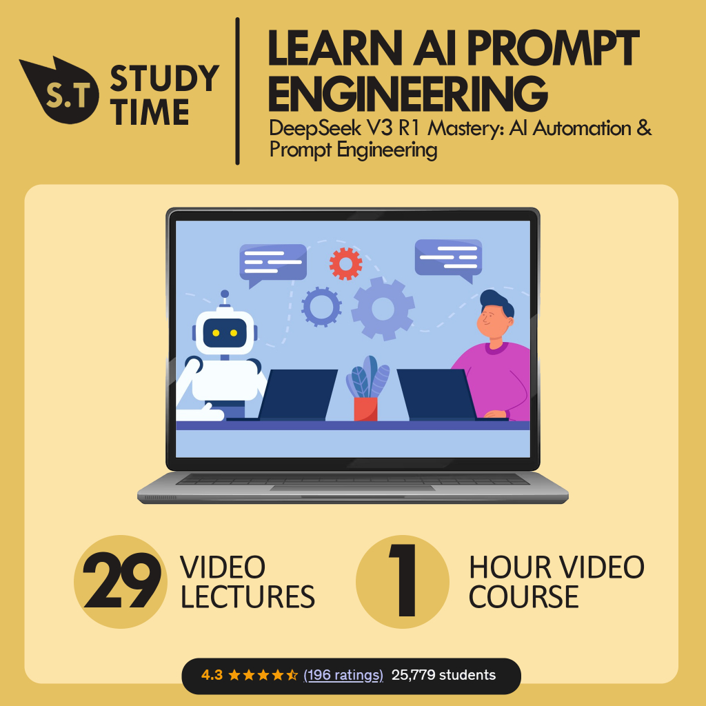 [Video Course] DeepSeek V3 R1 Mastery: AI Automation & Prompt Engineering | Shopee Malaysia