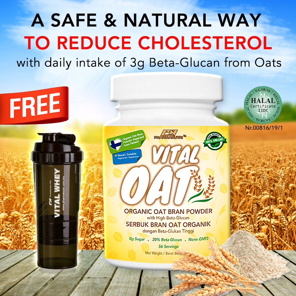 Vital Oat Bran Powder (500g) With High Beta Glucan From Finland 0g ...