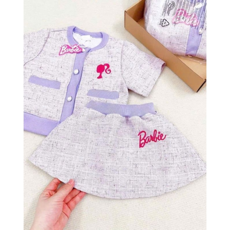 [1-7Y] BARBIE TWEED SKIRT SET | Shopee Malaysia