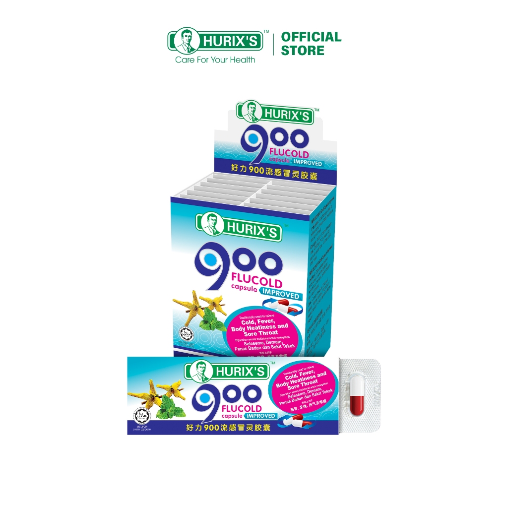 HURIX'S 900 FluCold Capsule Improved (6's x 12) | Shopee Malaysia