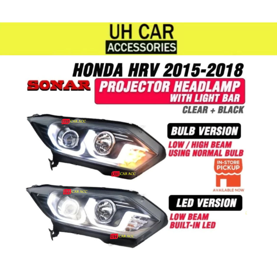 Honda HRV 2014-2018 LED Light Bar Projector Headlamp Light Lamp [READY ...