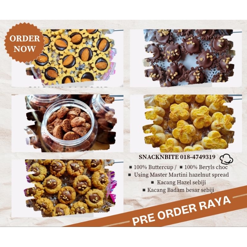 PRE ORDER BISKUT RAYA 2025 (Hazelnut pod/snowy almond tart/lava ...