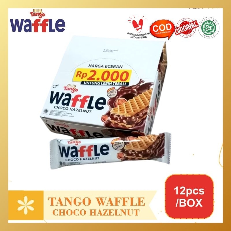 Tango Waffle Choco Hazelnut Kemasan 25g/harga untuk 1box isi 12Pcs ...