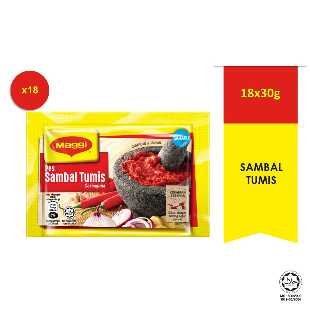 MAGGI® Sambal Tumis Multipack (18x30g) | Shopee Malaysia