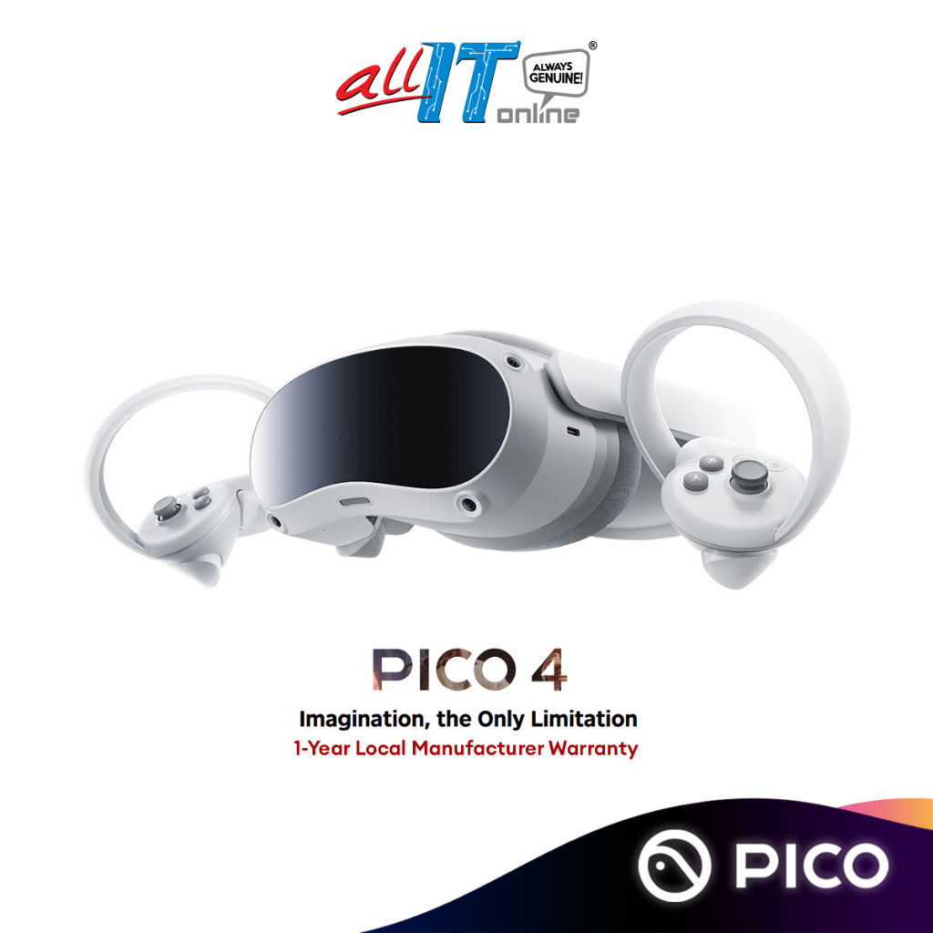 PICO 4 All-in-One VR Headset Virtual Reality Phoenix - (Snapdragon XR2 Gen 1, Refresh rate 90 Hz ...