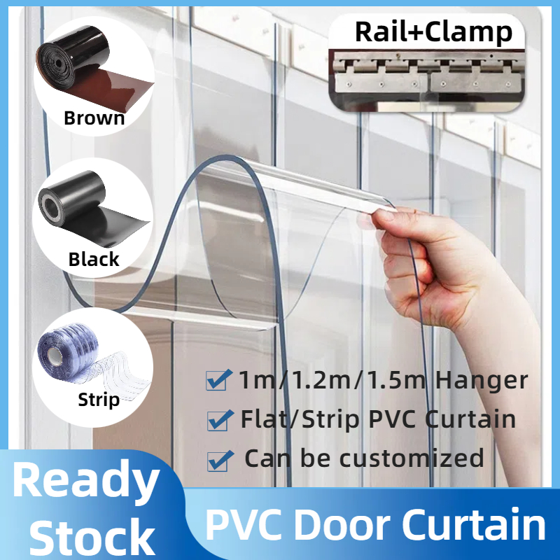 Curtain Hanger PVC Door Curtain Strip Hanger Stainless Steel Curtain ...