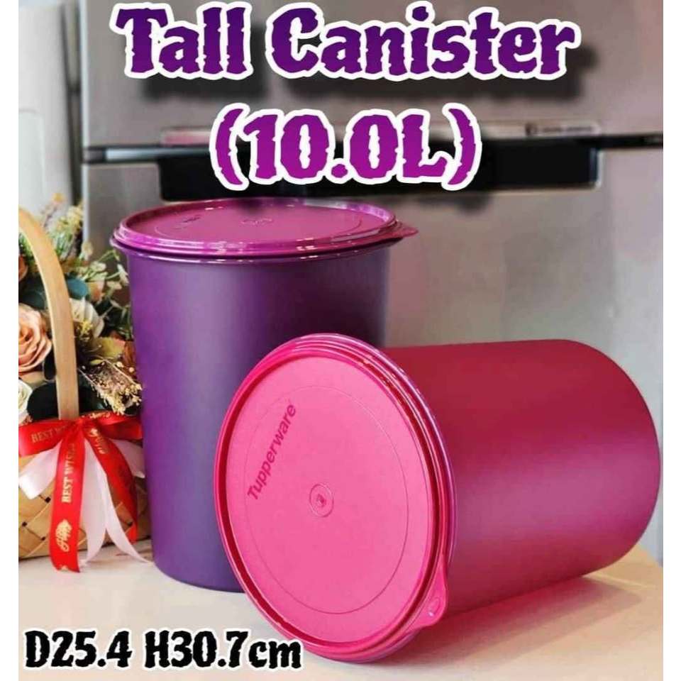 Tupperware Tall Canister 10L | Bekas Kerepek Biskut | Bekas Besar ...