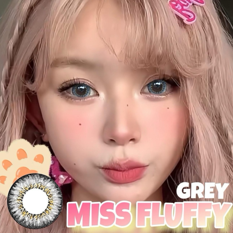 BIGEYE I.Fairy Miss Fluffy Grey Korean Color Contact Lens Raya 2025 Viral softlens | Shopee Malaysia
