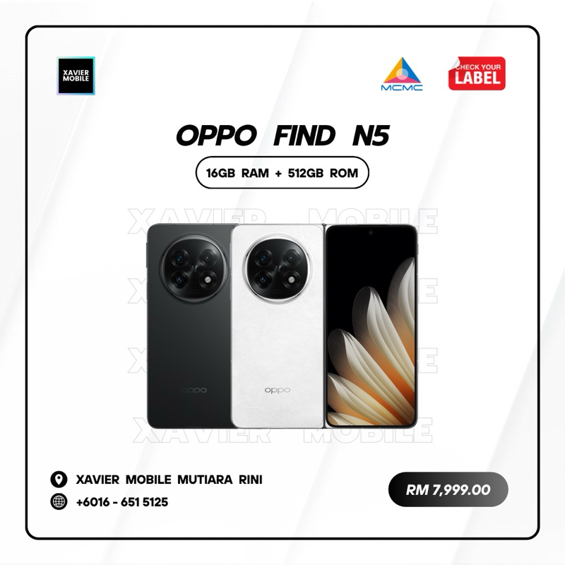 [Flagship Model] OPPO Find N5 5G | 16GB + 512GB | 5,600mAh Battery | 80W Fast Charging | Shopee ...