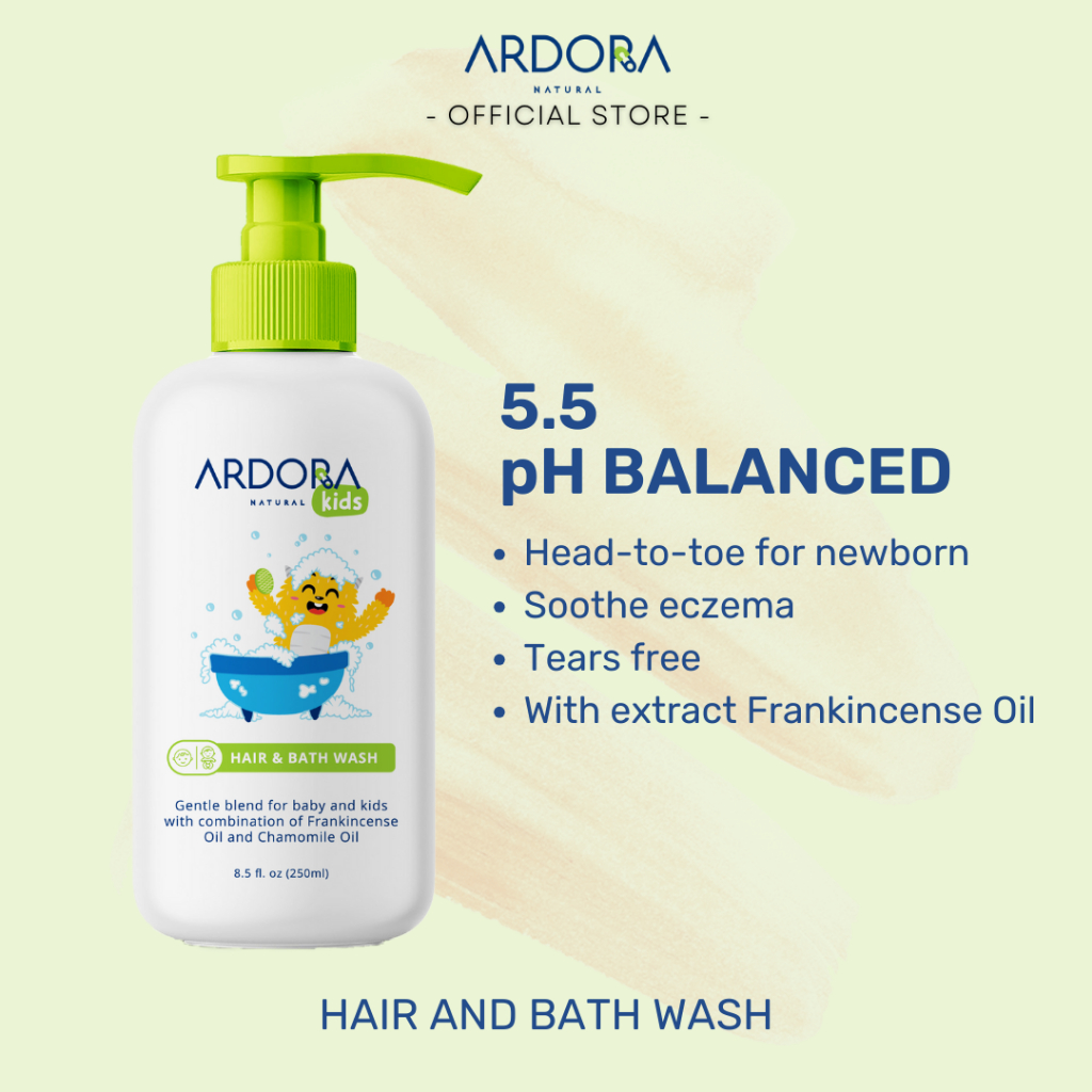 Ardora Natural Hair and Bath Wash 250ml | Kulit Sensitif & Ezema | Ruam ...