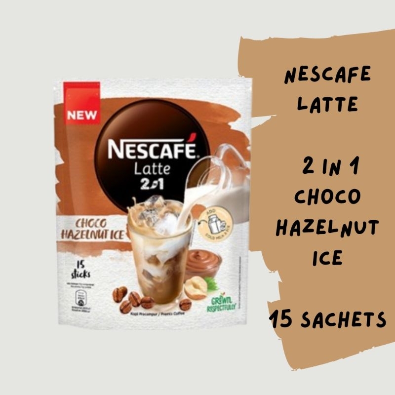 NESCAFE LATTE 2 IN 1 CHOCO HAZELNUT ICE (15 SACHETS) | Shopee Malaysia