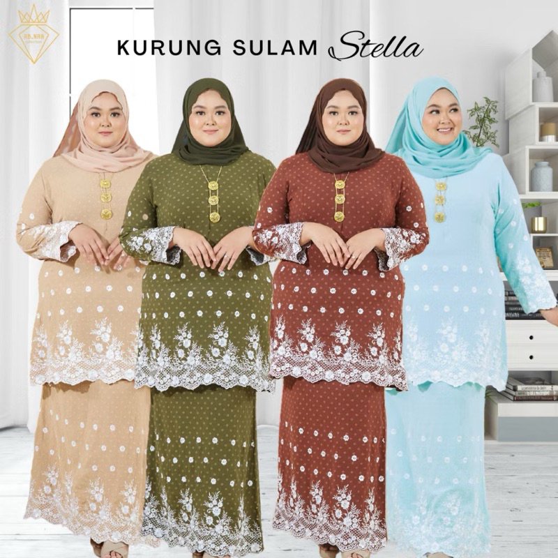 BAJU RAYA 2025 VIRAL KURUNG MODEN SULAM IRONLESS RICH BROWN PEREMPUAN ...