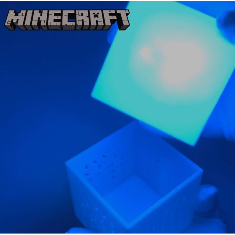 Minecraft movie Cube | Minecraft Blue Box | Glowing Minecraft cube | 3D ...