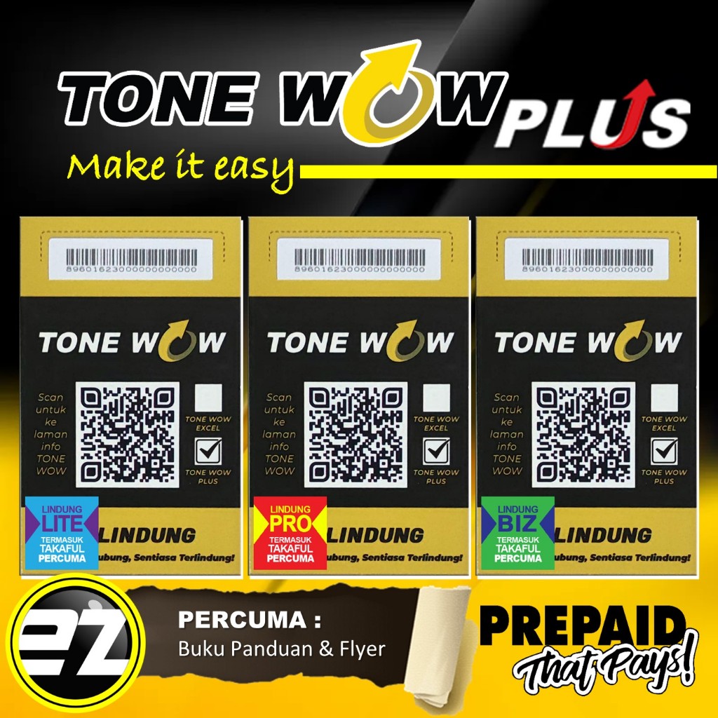 🔥 𝗧𝗢𝗡𝗘𝗪𝗢𝗪 PLUS - Simkad ToneWOW Simkad VIRAL 🔥 | Shopee Malaysia