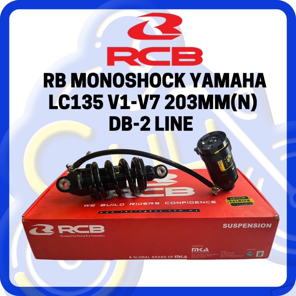 RCB ABSORBER MONOSHOCK 203MM(N) DB-2 LINE YAMAHA 135LC V1-V7 PREMIUM ...