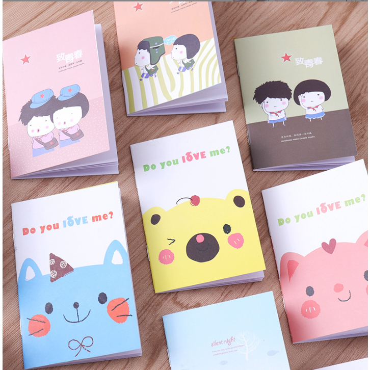 1pcs Cute Cartoon Mini Pocket Size Notebook Journal Diary Message Memo ...