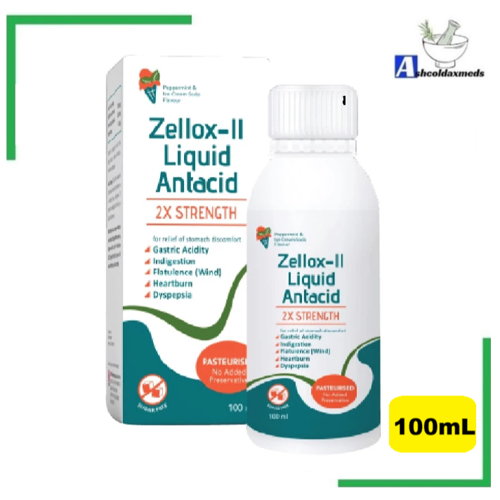 Zellox-II Antacid Sugar Free Double Strength Liquid Antacid (100ml) | Shopee Malaysia
