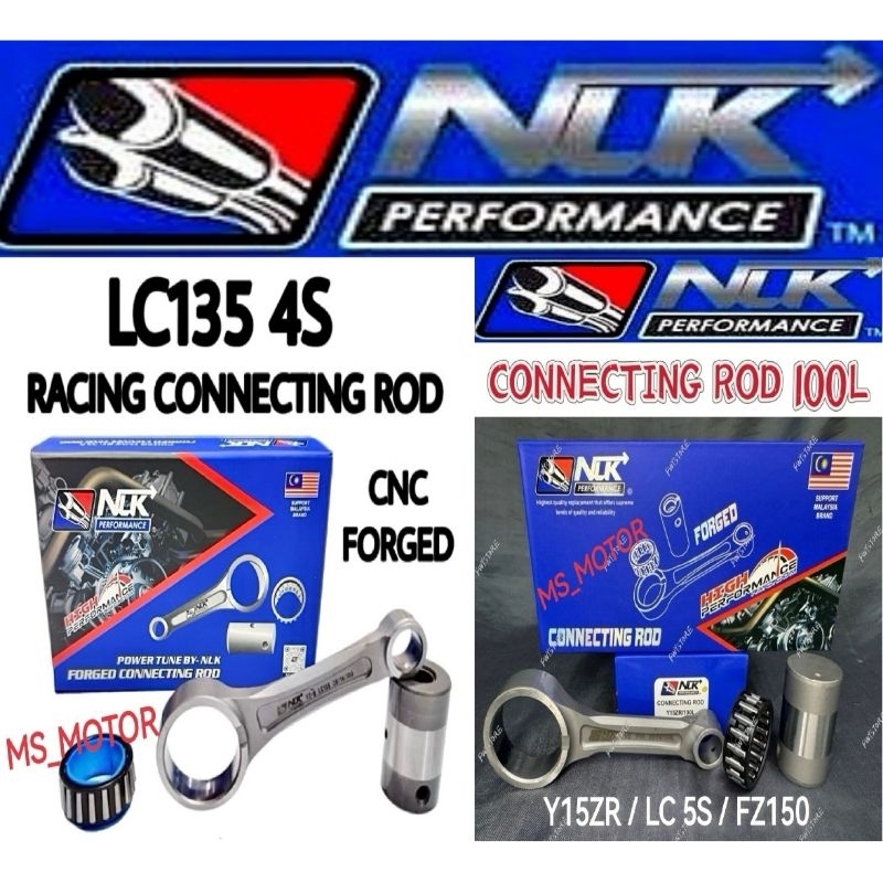 NLK PERFORMANCE CONNECTING ROD Y15ZR FZ150 LC135 4S LC135 5S FORGED CNC ...