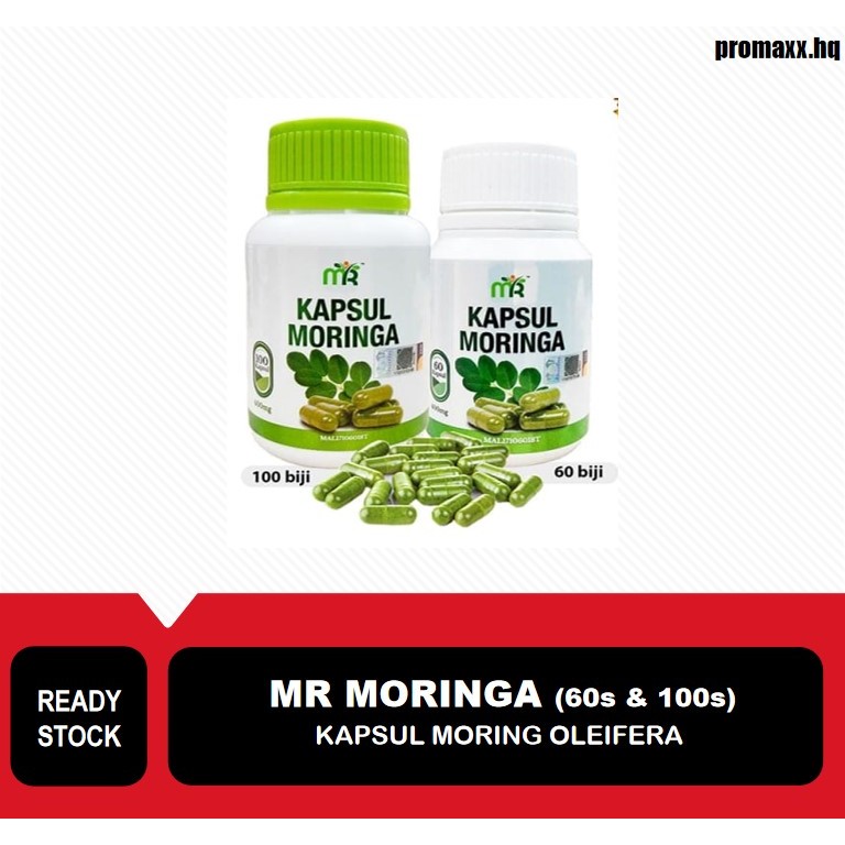 MR Moringa Oleifera Kapsul Moringa Superfood 400mg 60s / 100s | Shopee ...