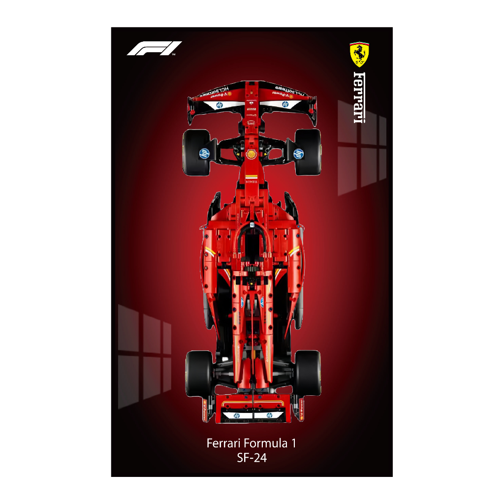 Display Wall Photo Frame 42207 Ferrari SF-24 F1 Car Displaying Pictures ...