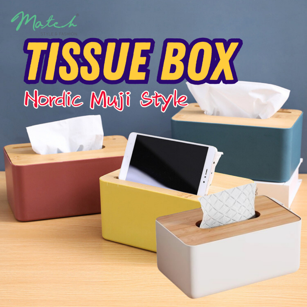 Tissue Box Muji Style Wooden Tissue Holders Living Home Organizers ...
