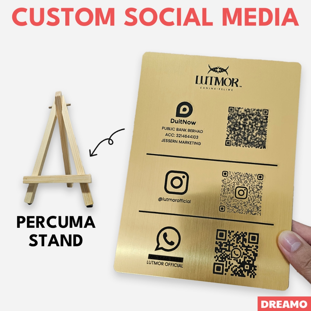 Custom Social Media QR Code Scan DuitNow Bank eWallet Design Free ...