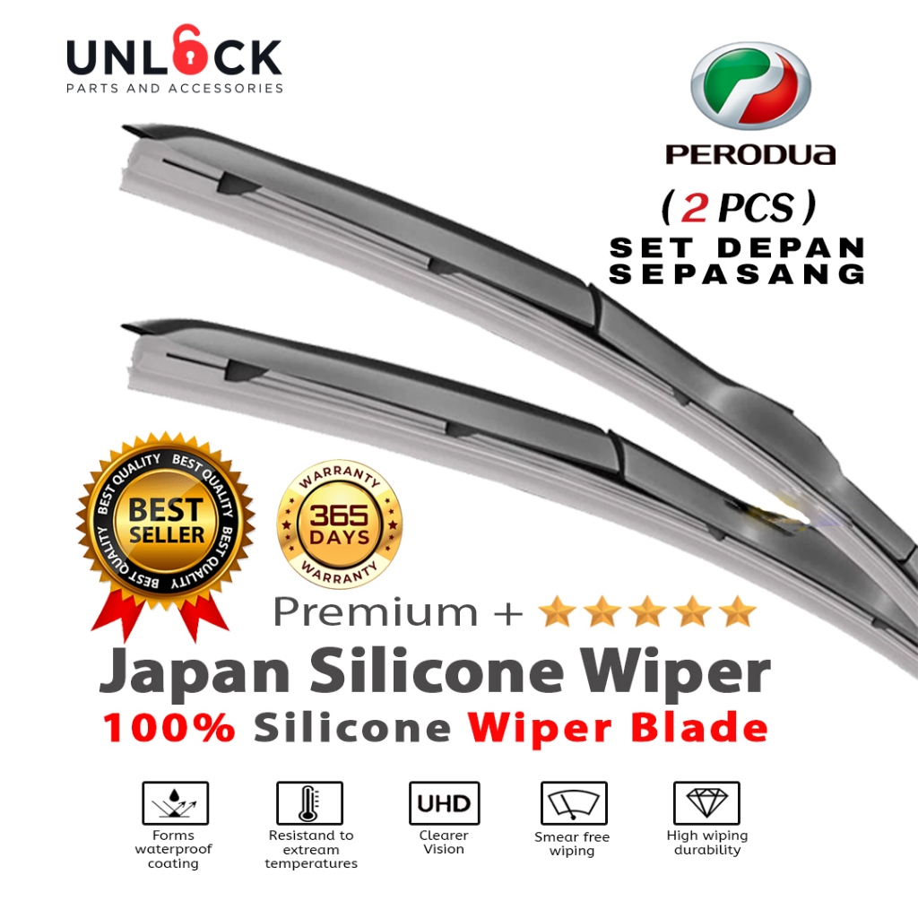 Japan Silicone Mugen Car Wiper Perodua Ativa Kelisa Kancil Kenari ...