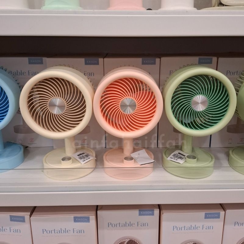 (WEEKEND) kaison Table fan rechargeable type-C | Shopee Malaysia
