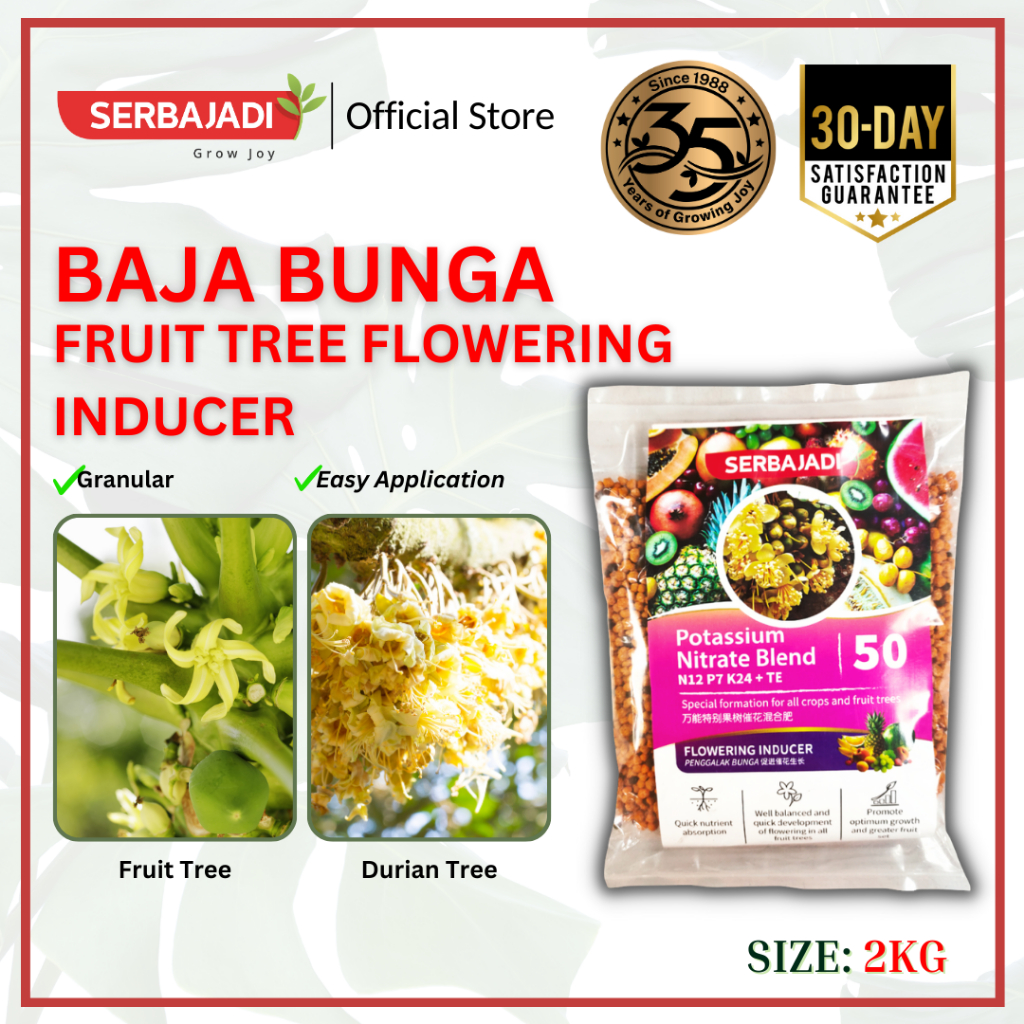 Serbajadi Fruit Tree Flowering Inducer 50 Flower Fertiliser Potassium ...