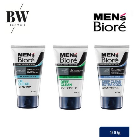 Biore Men's Double Scrub Facial Foam 100g | Shopee Malaysia