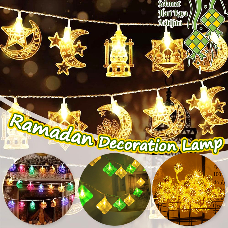 3M 20Led Lampu Raya Curtain Ramadan Light USB&Battery Power Waterproof ...