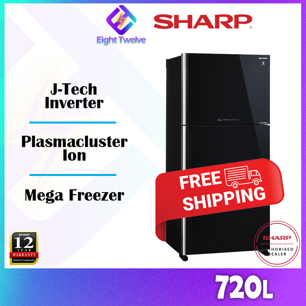 [FREE DELIVERY] SHARP Inverter 2 Door Refrigerator | Peti Sejuk | 610L ...