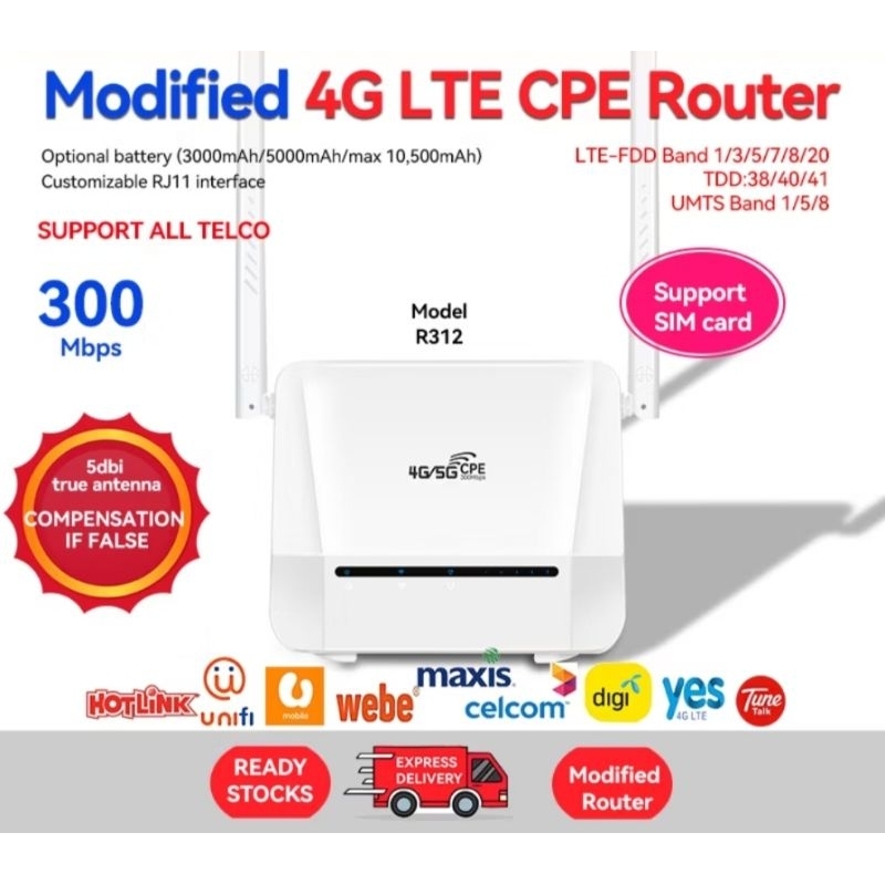 🔥[WTS Used] [B28 Modem] R312X 4G 300mbps Modem Modified Unlocked (No ...