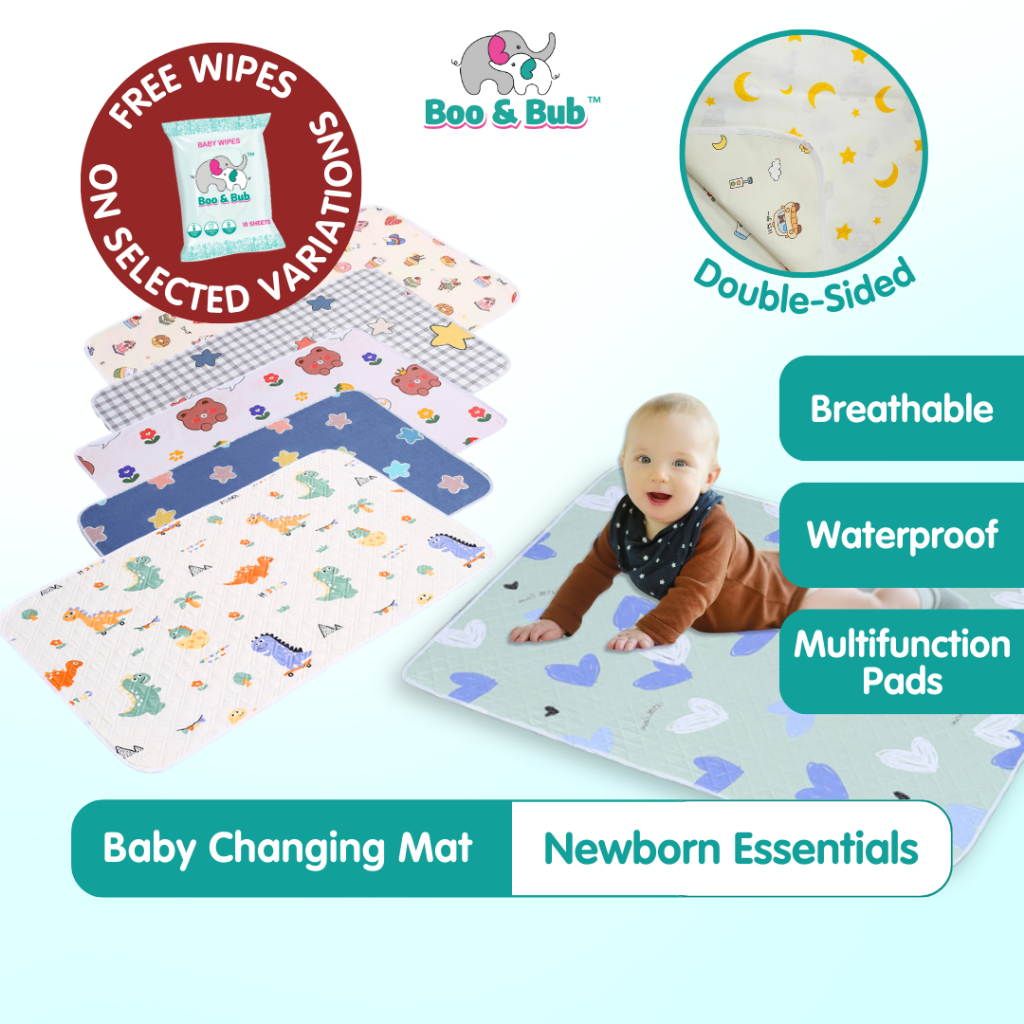Boo&Bub Washable Baby Diaper Changing Mat Baby Urine Mat Waterproof ...