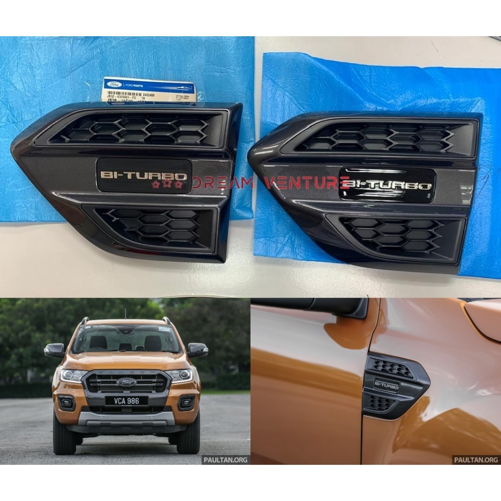 ORIGINAL FORD RANGER WILDTRAK T8 2019 - 2021 FRONT FENDER GARNISH RH LH ...