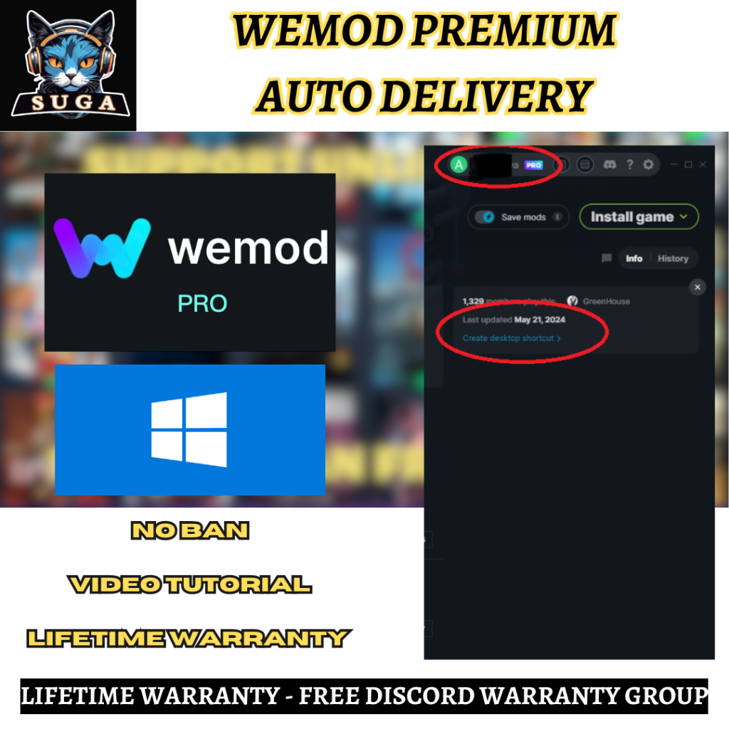 [AUTO DELIVERY] WeMod Pro - PC Game Cheats, Trainers, and Mods in One App FULL UNLOCK [LIFETIME ...