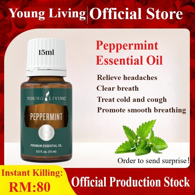 Young Living Peppermint Oil | 100% Pure Energy Boost & Headache Relief ...