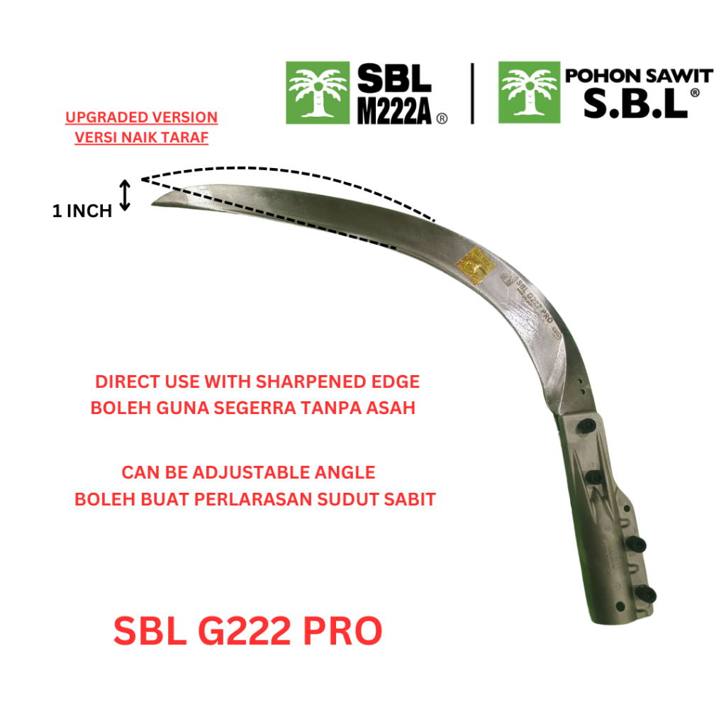 SBL G222 PRO (Complete Set)/Sabit Sawit SBL/Harvesting Sickle SBL (Harvesting tools/alat ...