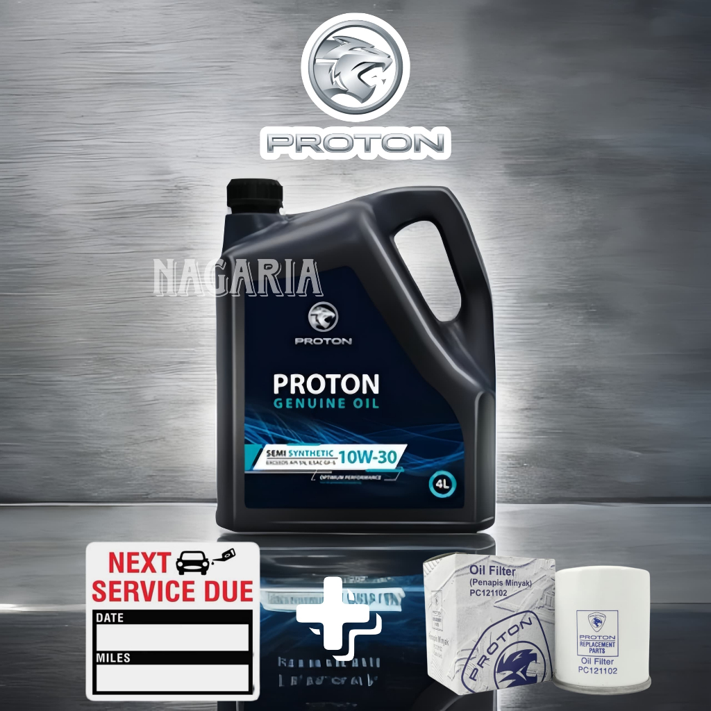 Proton SN 10W30 Semi Synthetic Genuine Engine Oil (4 Liter) Saga BLM ...