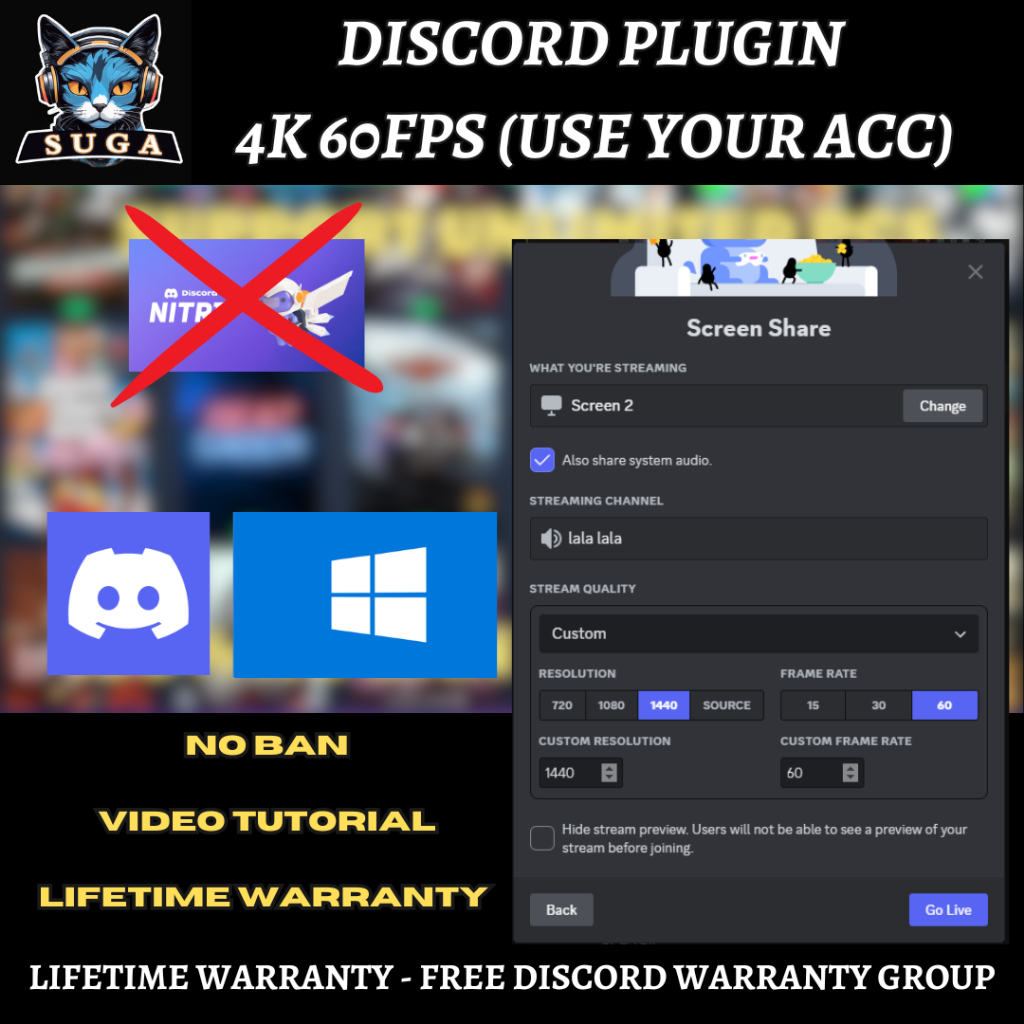 [AUTO DELIVERY] Discord Plugin 4K 60FPS | Without Nitro | Windows PC ...