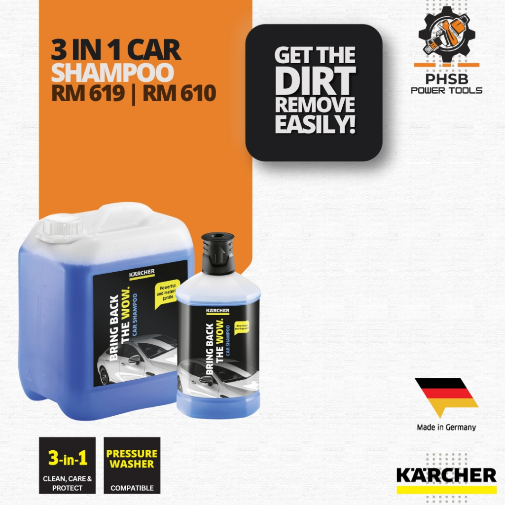 KARCHER HOME & GARDEN | 3 IN 1 KARCHER CAR SHAMPOO RM 619 RM 610 | COMPATIBLE WITH PRESSURE ...